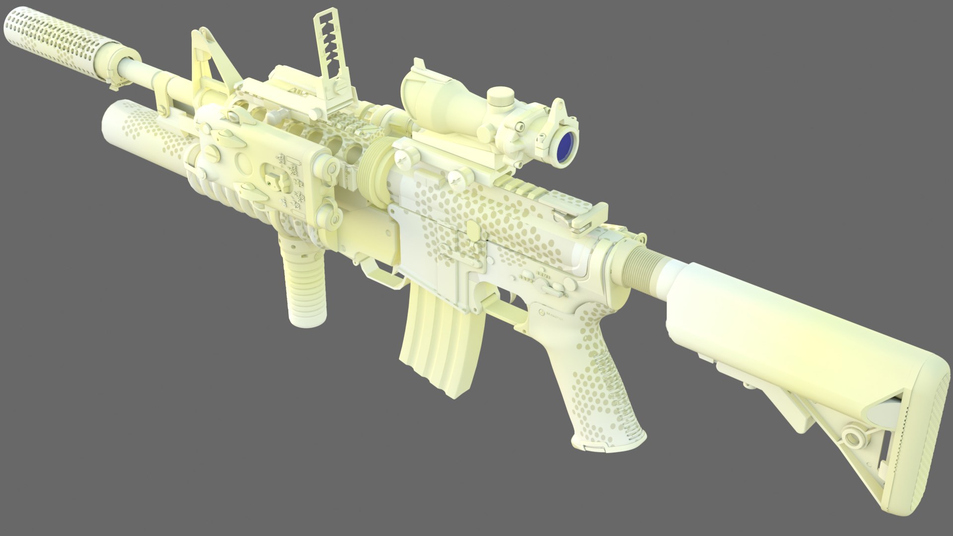 3d m4a1 sopmod model