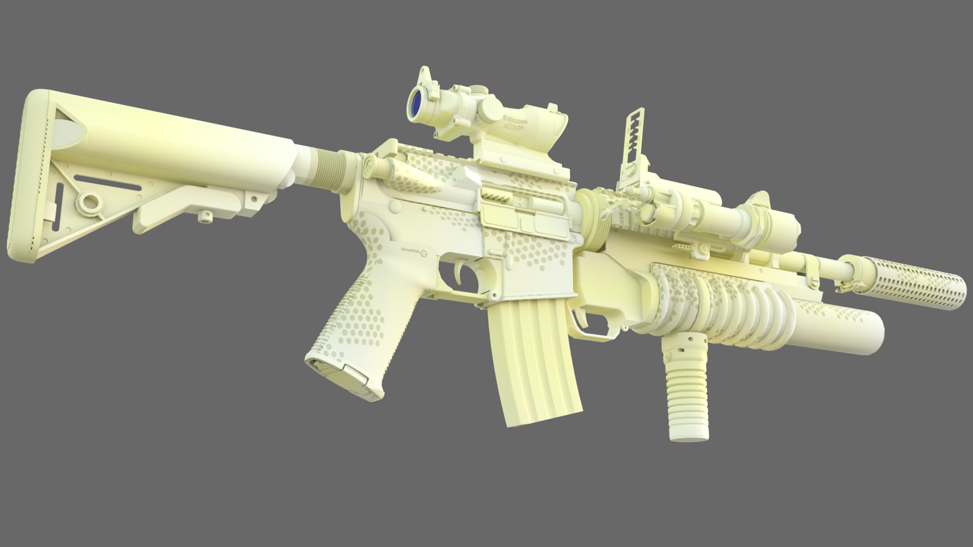3d m4a1 sopmod model