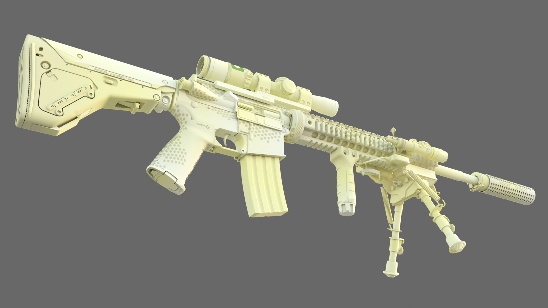 3d m4a1 sopmod model