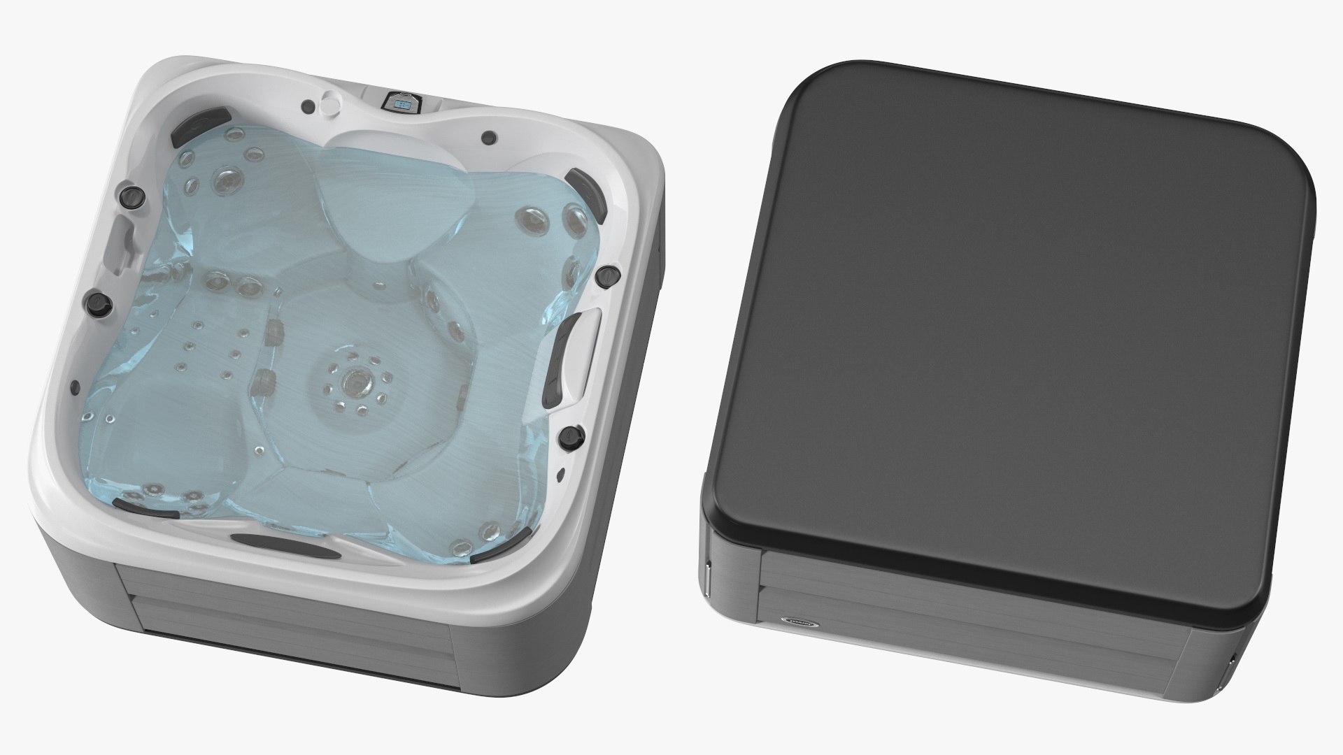 3D Jacuzzi J475 Spa Hot Tub White with Water - TurboSquid 1726005