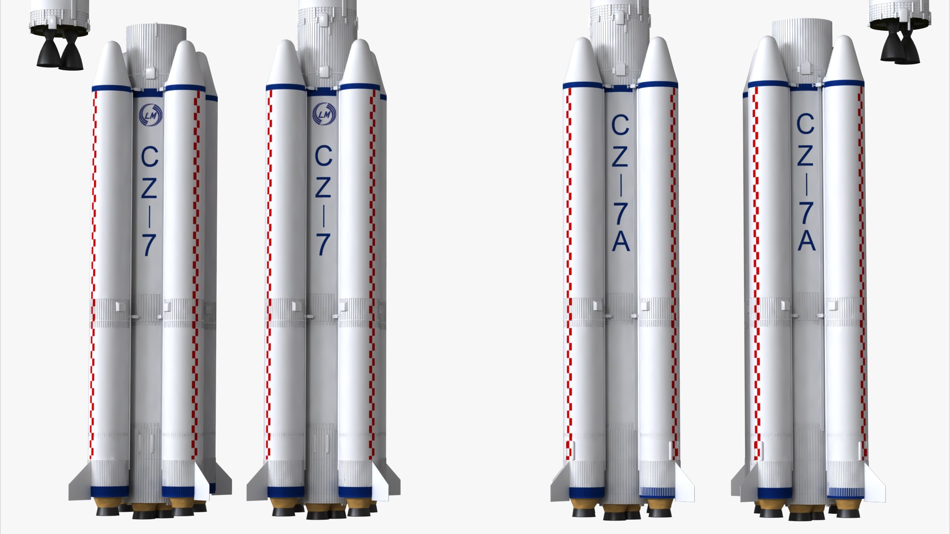 Long March 7 7A CZ-7 Z-7A 3D Model - TurboSquid 2222416