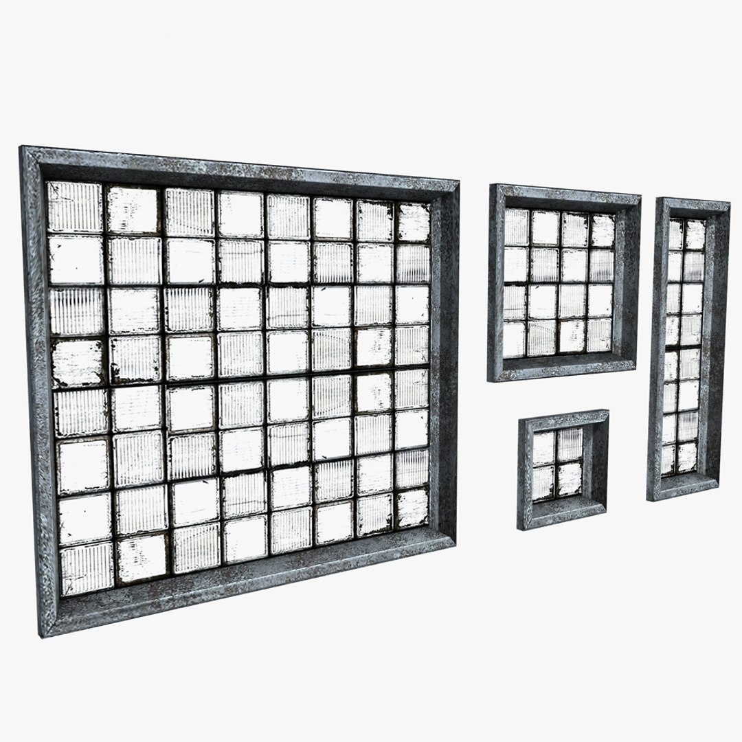 Dirty Windows Industrial 3d Model