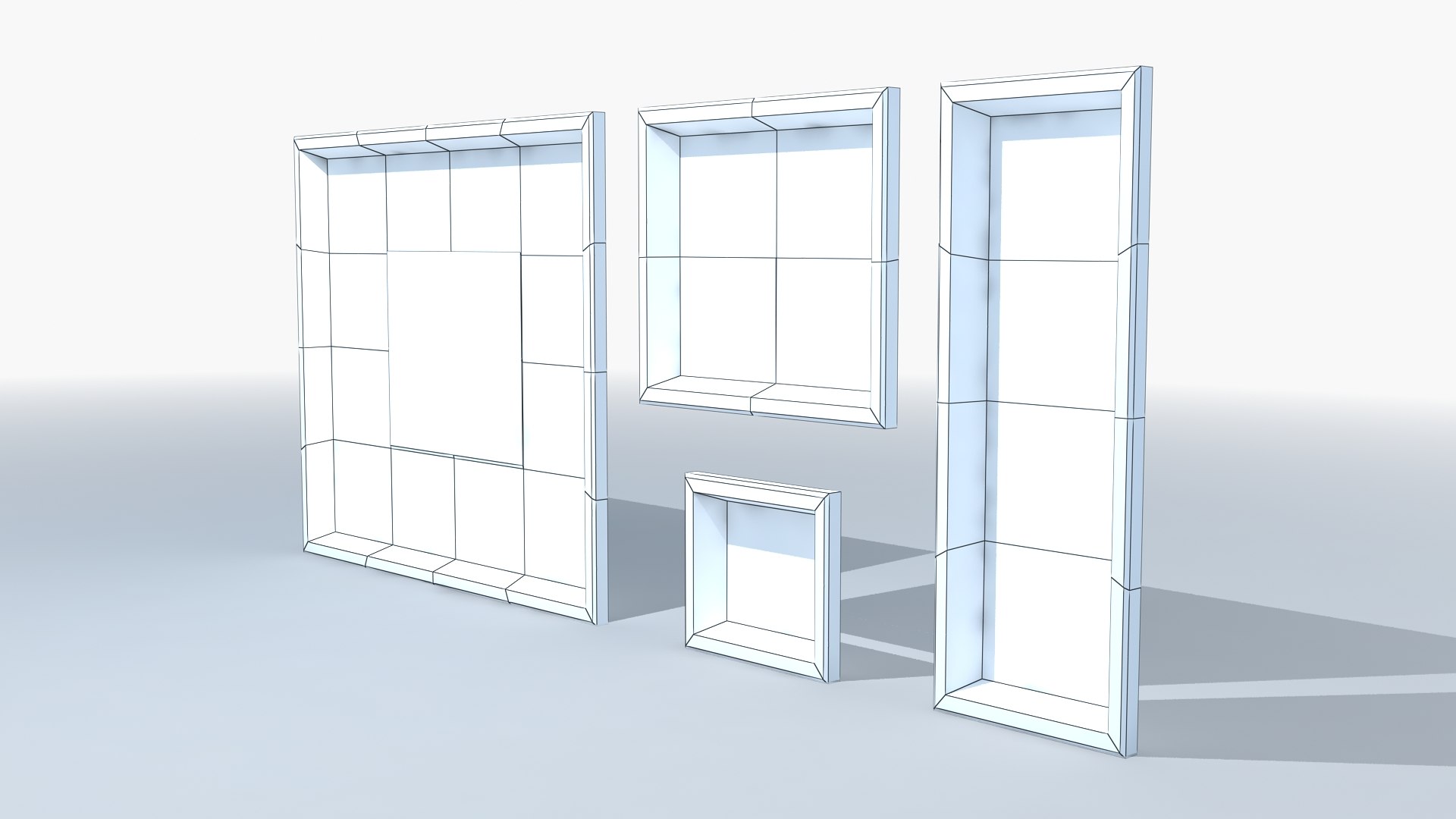 Dirty Windows Industrial 3d Model