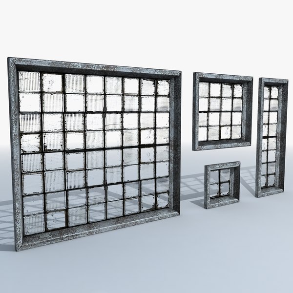 dirty windows industrial 3d model
