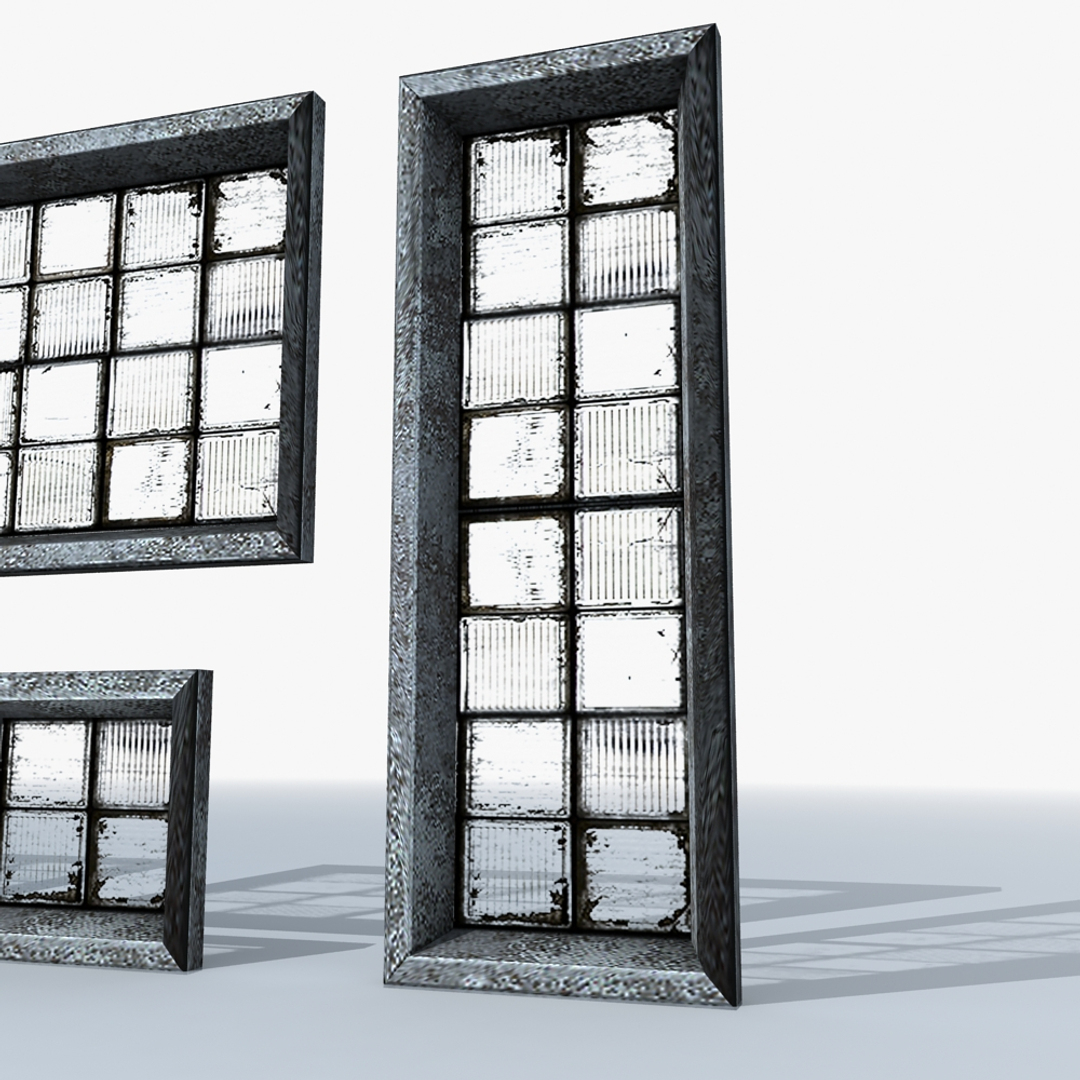 dirty windows industrial 3d model