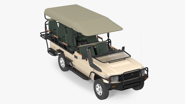 Safari Open Sided 4x4 Vehicle Beige 3D model - TurboSquid 1803323
