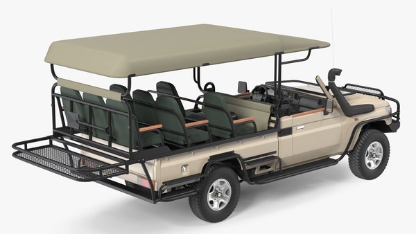 Safari Open Sided 4x4 Vehicle Beige 3D model - TurboSquid 1803323