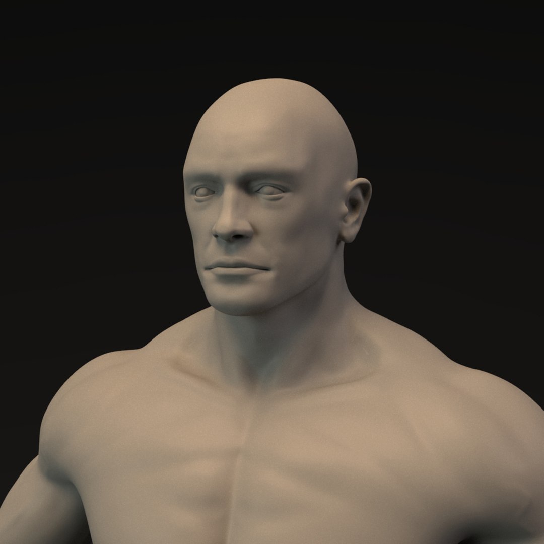 3D Model Muscular Man Base Mesh - TurboSquid 2226024