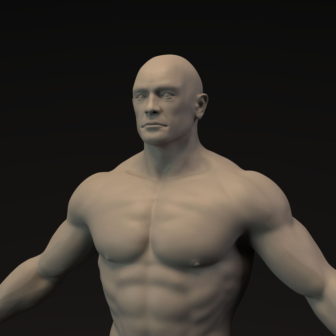 3D Model Muscular Man Base Mesh - TurboSquid 2226024