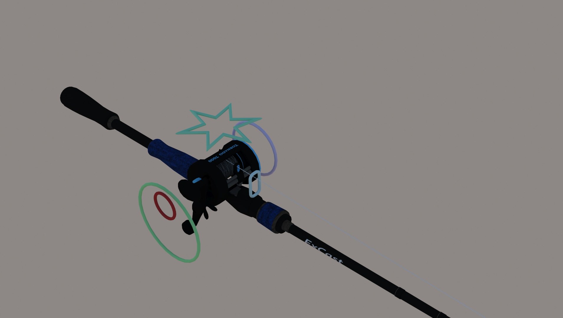 3D Fishing Rod Reel Model - TurboSquid 1544907