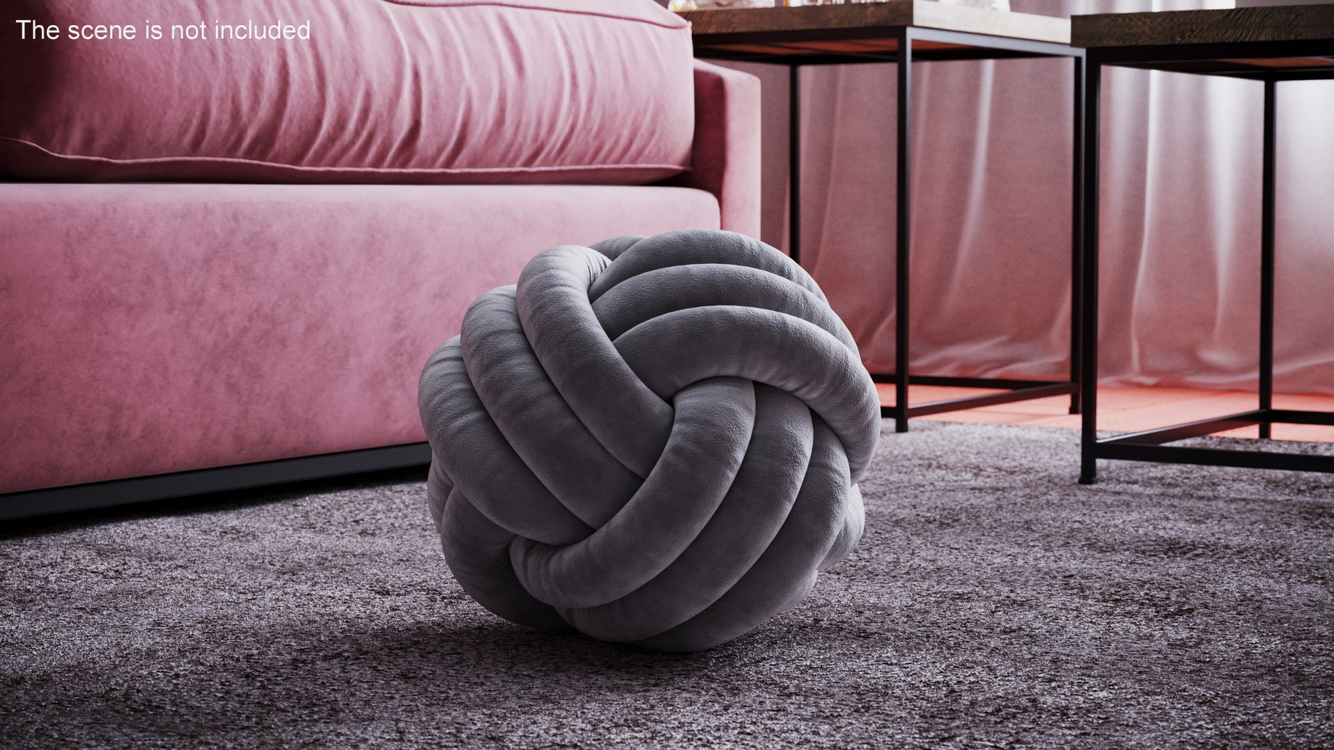 Knot Cushion Velvet 3D Model - TurboSquid 1970888