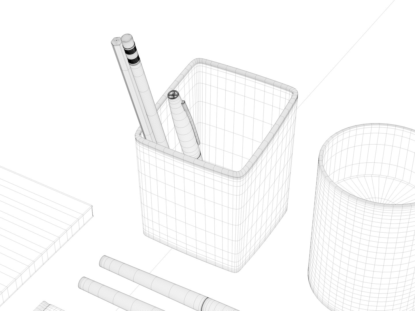 3D Set Office Accessories Model - TurboSquid 1439478