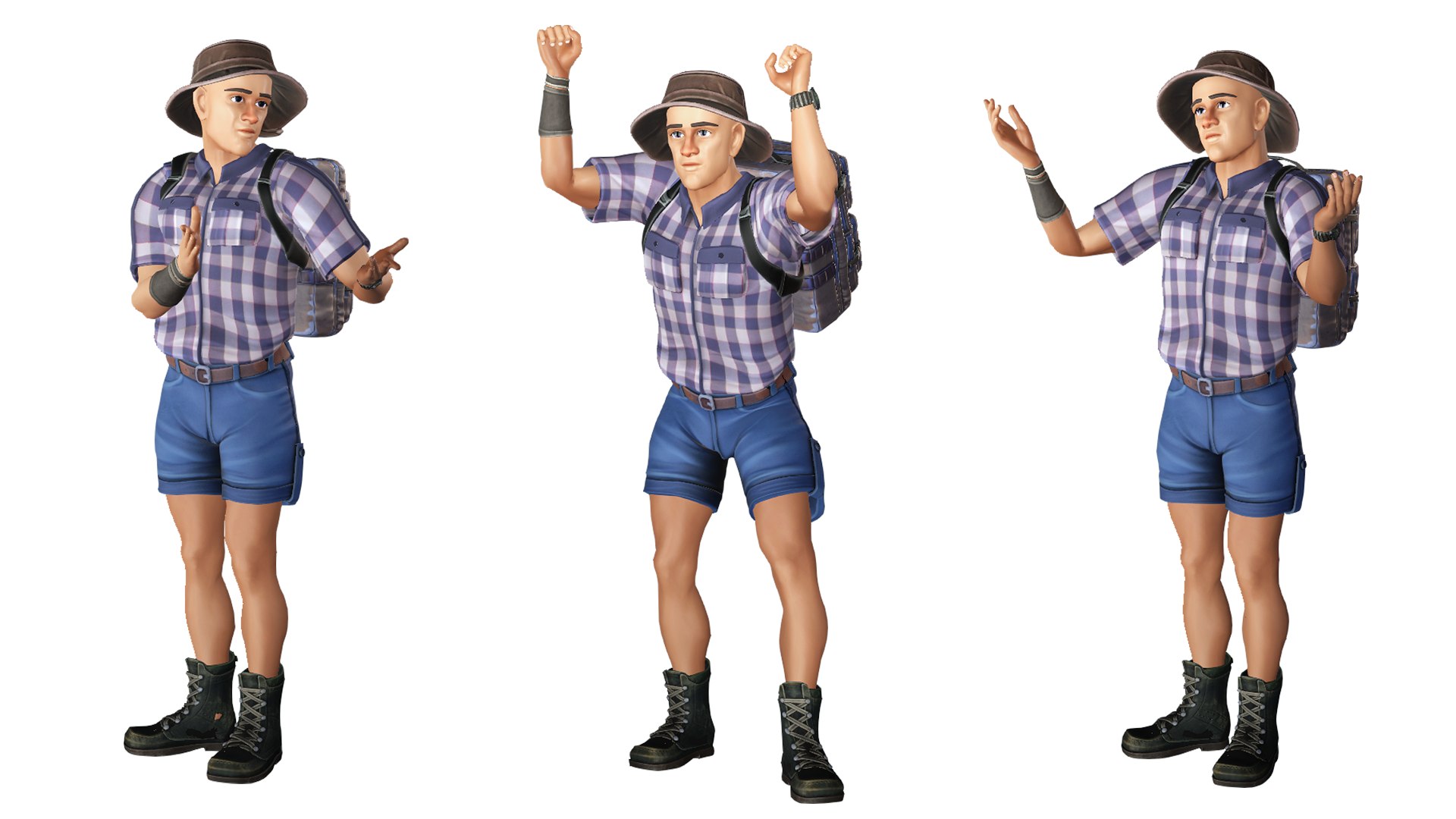 3D Cartoon Rigged Adventure Man Sam Character 3D Model - TurboSquid 2296044