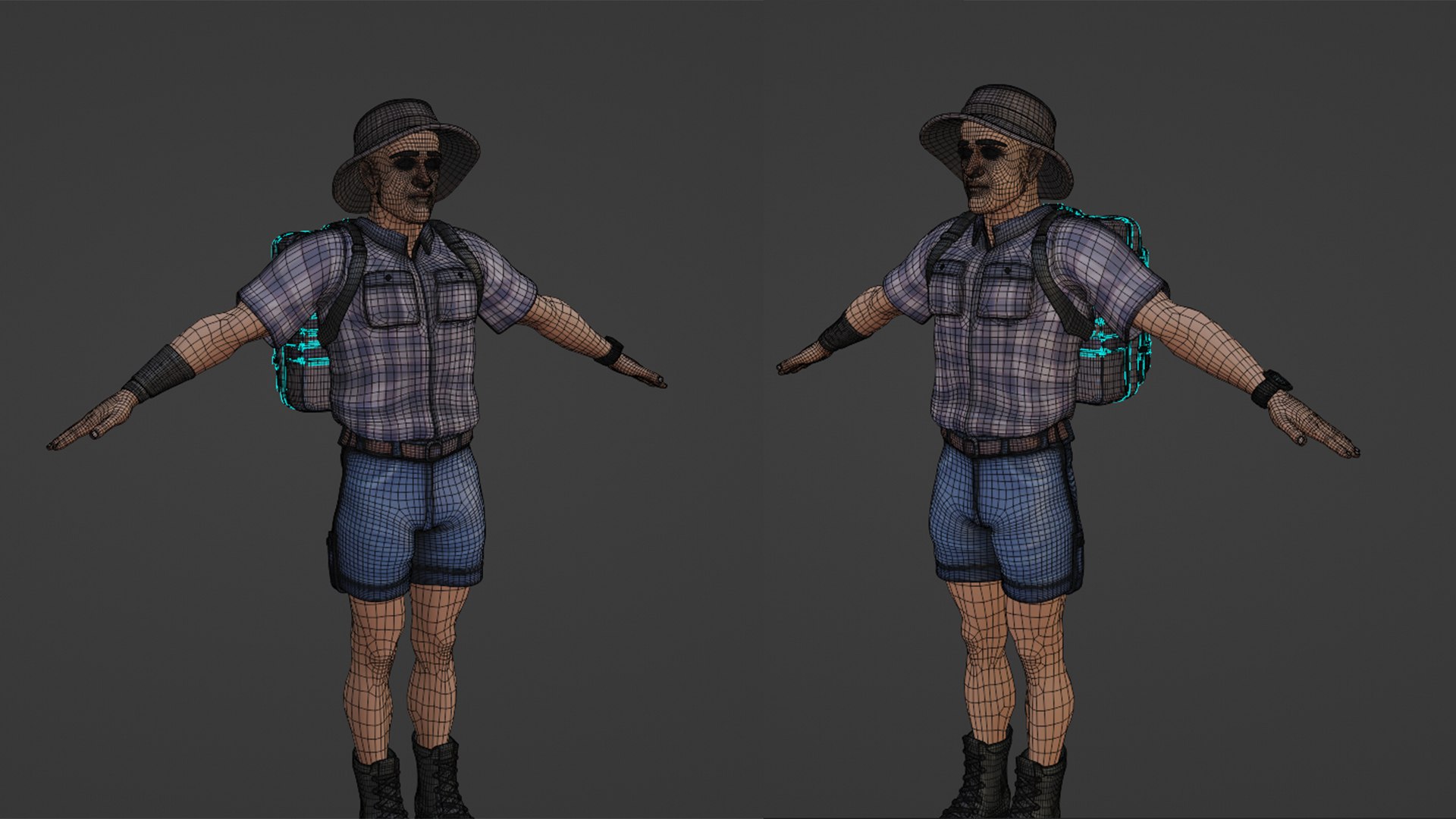 3D Cartoon Rigged Adventure Man Sam Character 3D Model - TurboSquid 2296044