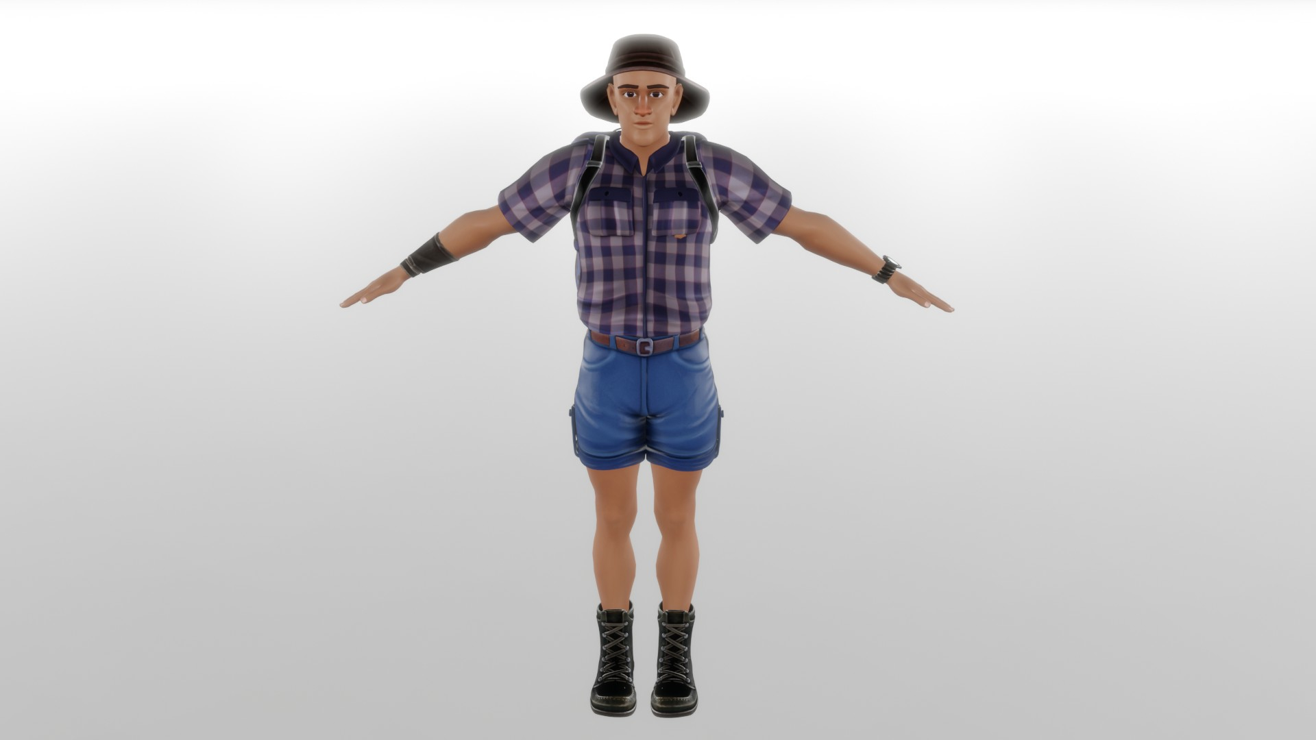 3D Cartoon Rigged Adventure Man Sam Character 3D Model - TurboSquid 2296044