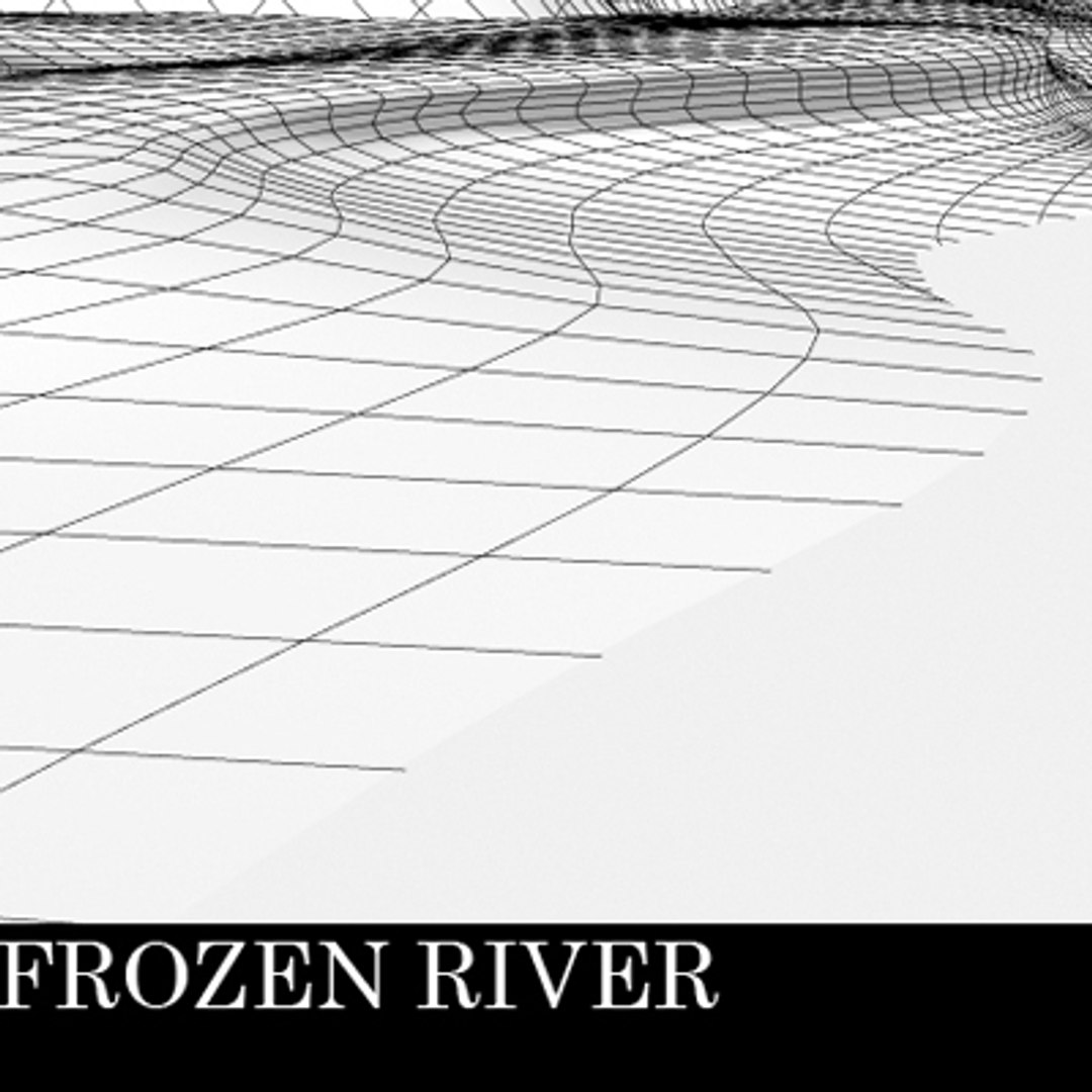 3d Frozen River Canyon Mountain Model