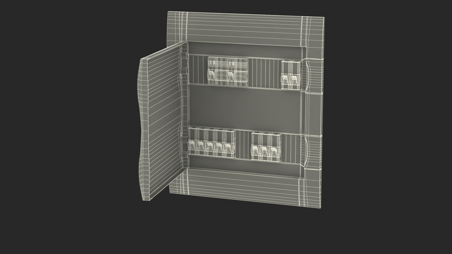 Electrical Enclosure With Circuit Breakers 3D Model - TurboSquid 2086695