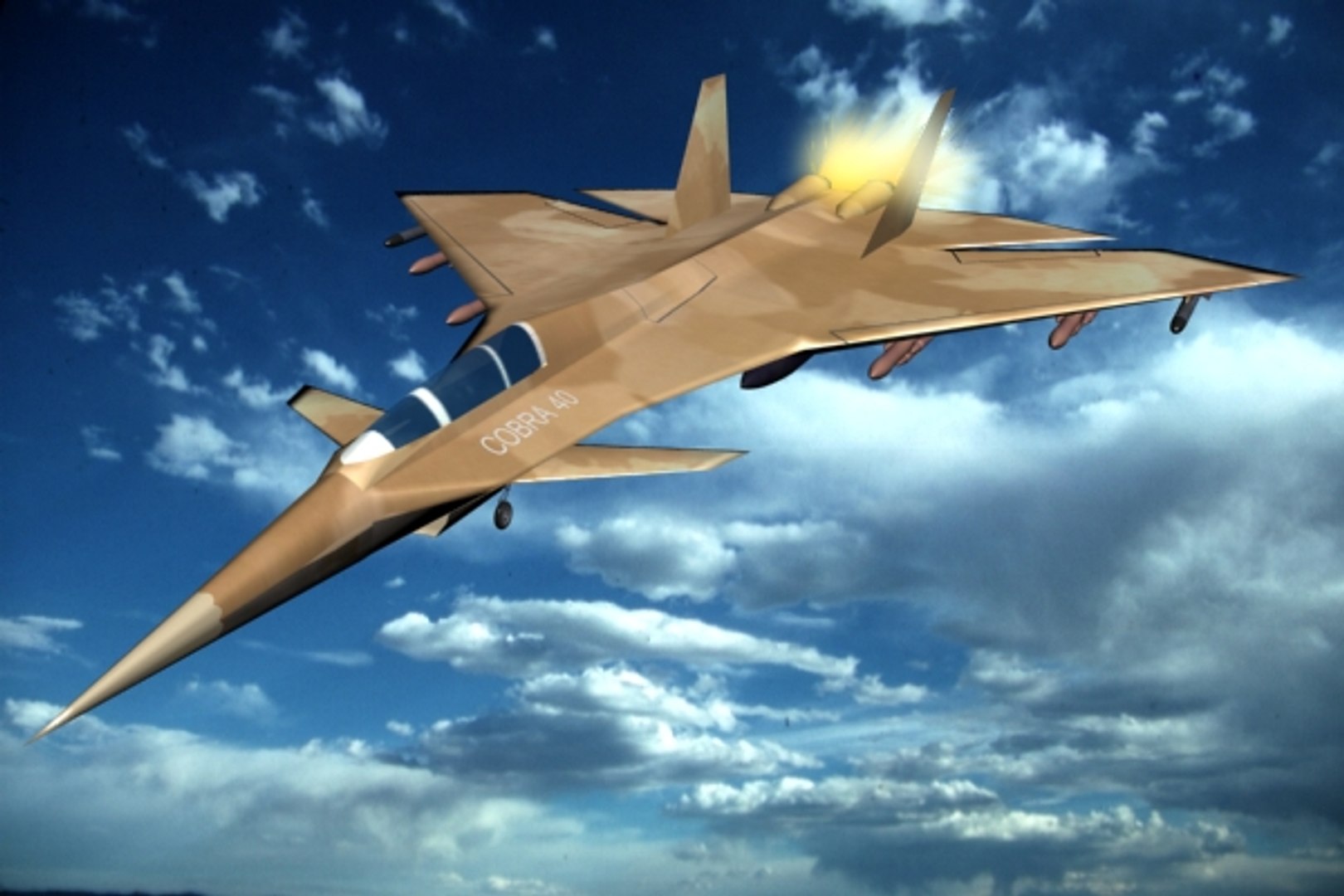 cobra fighter aircraft 3d model