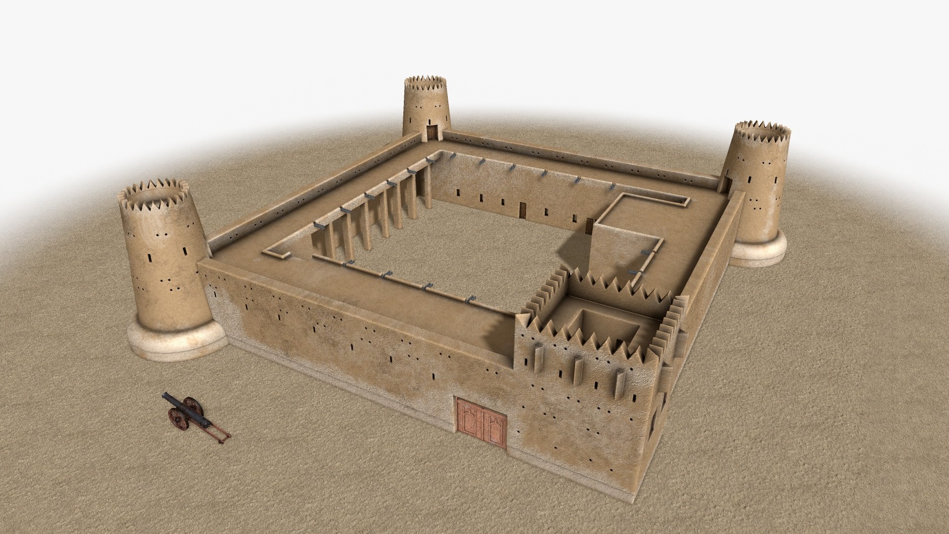 Zubara Fort 3D Model - TurboSquid 1762869