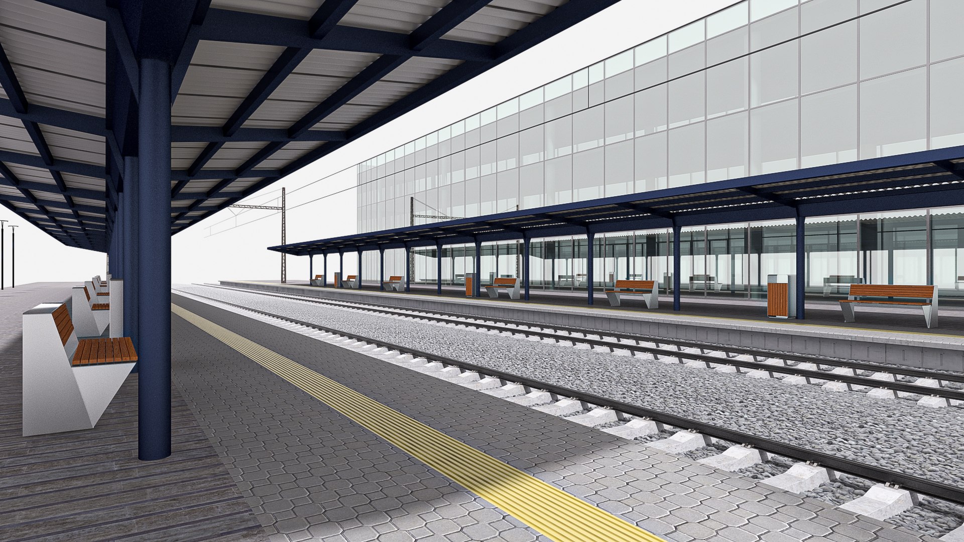 Railway Station 2 3D Model - TurboSquid 2128434