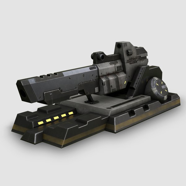 particle gun turret 3d model