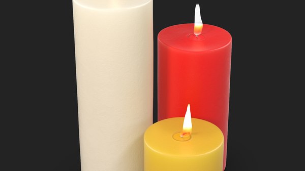 3D model candles flame light - TurboSquid 1464374