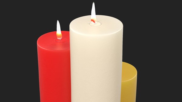 3D model candles flame light - TurboSquid 1464374