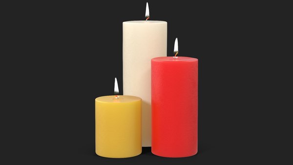 3D model candles flame light - TurboSquid 1464374