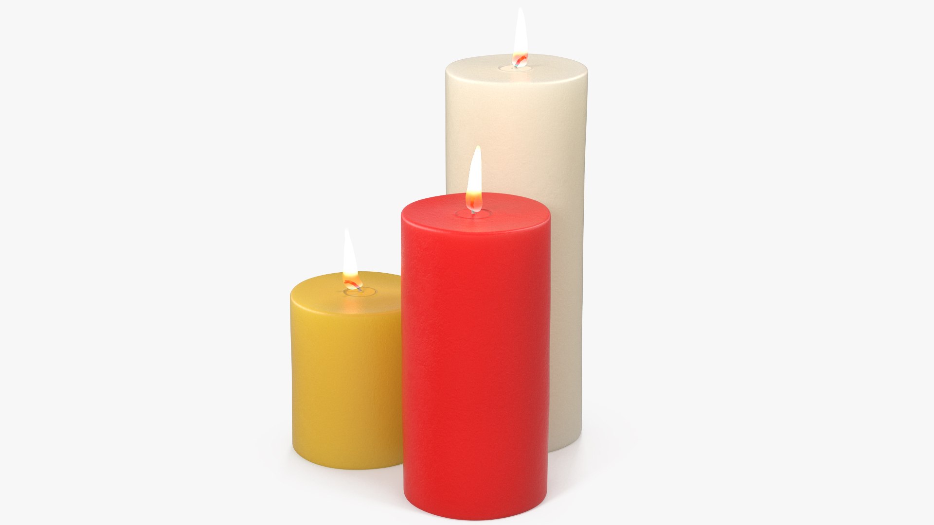 3D model candles flame light - TurboSquid 1464374