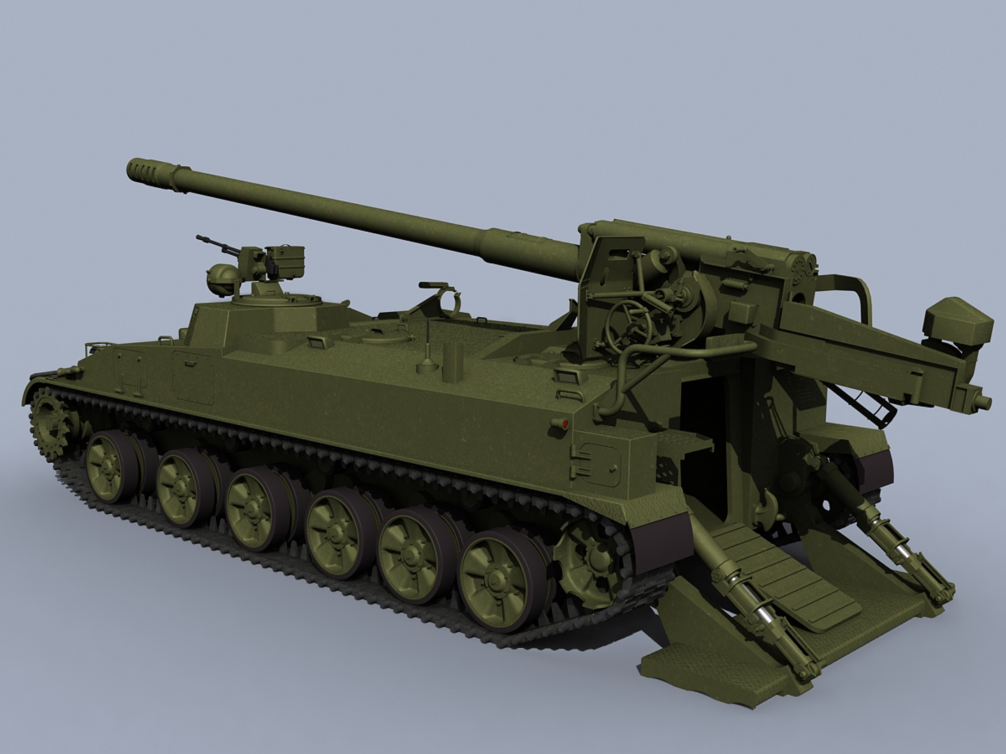 3d model 2s5 giatsint-s artillery