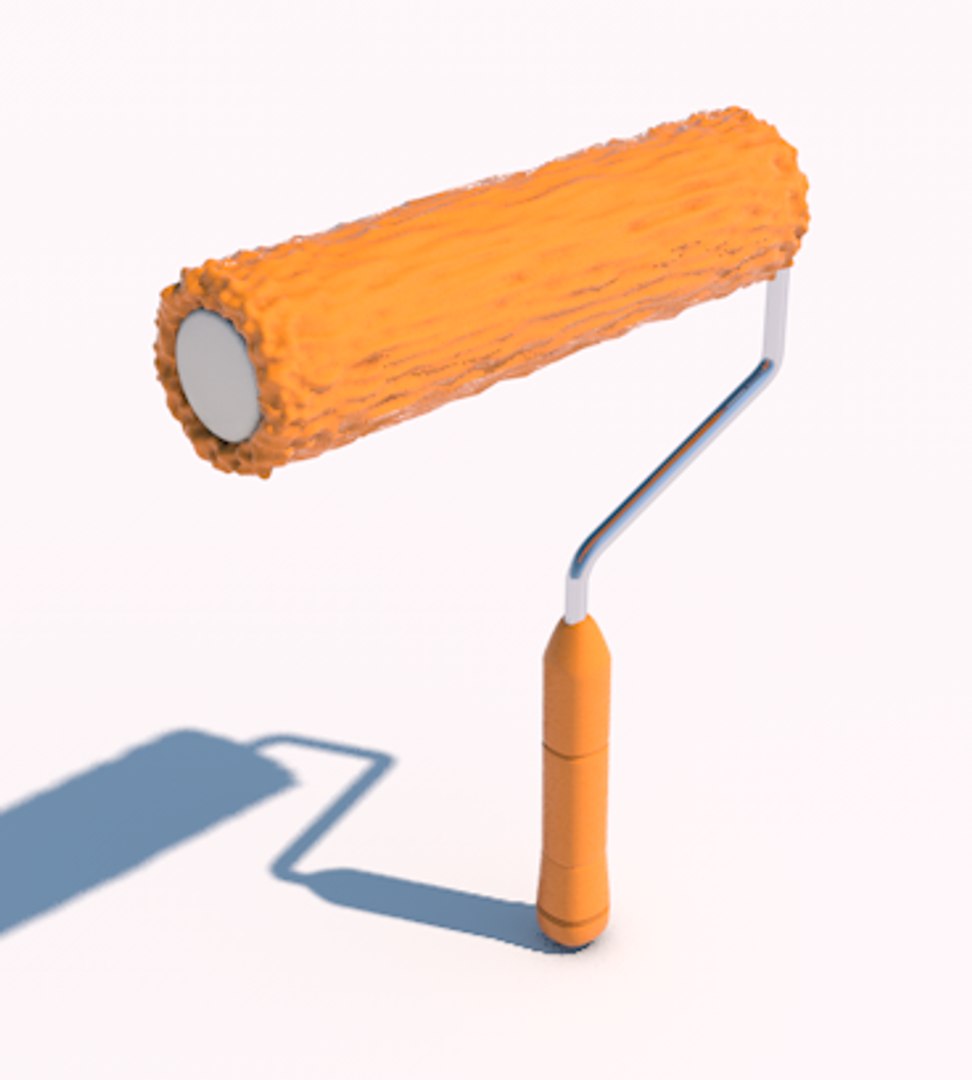 3D Paint Roller - TurboSquid 1190826