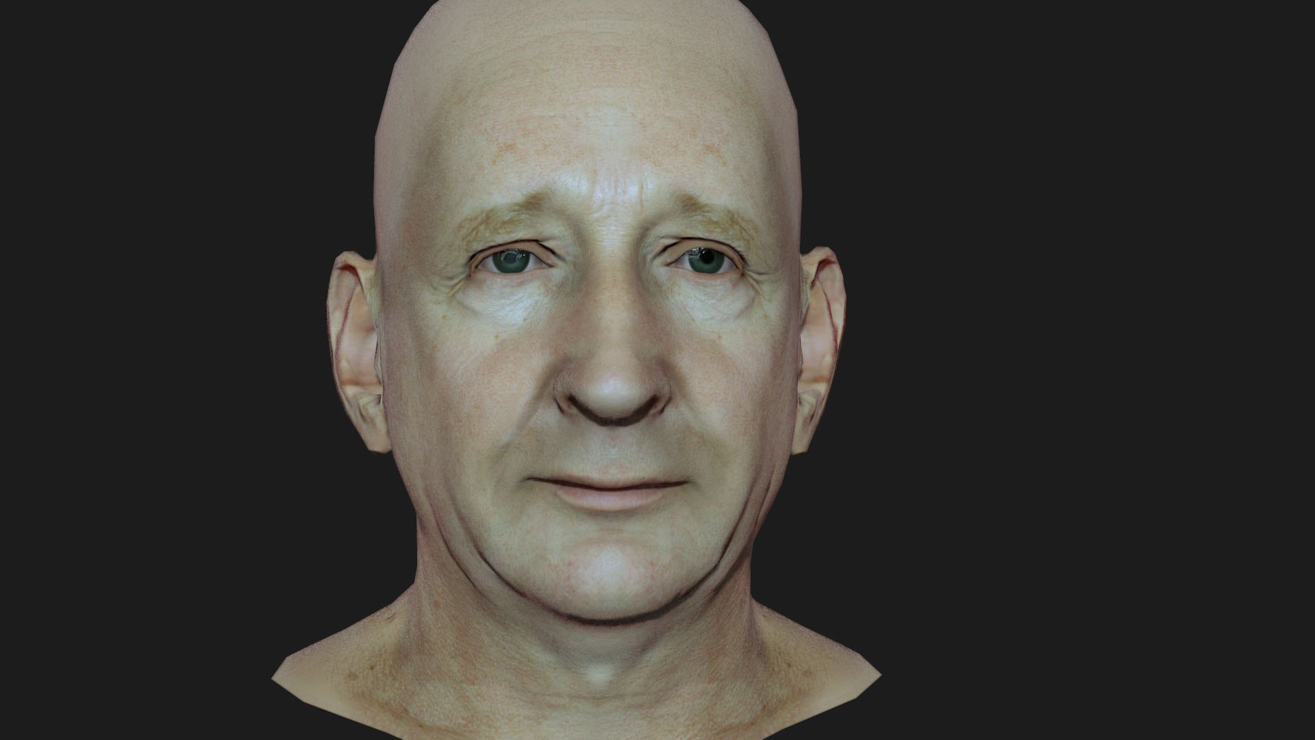 3d head old man