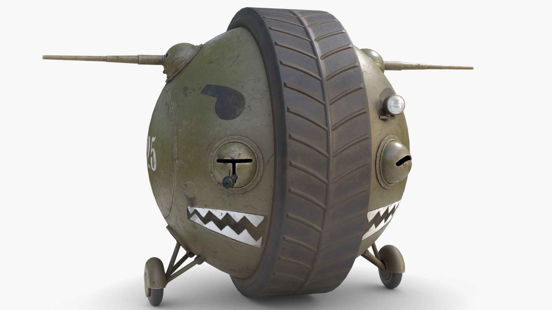 3D Model Soviet Ball Tank Sharotank - TurboSquid 1964012