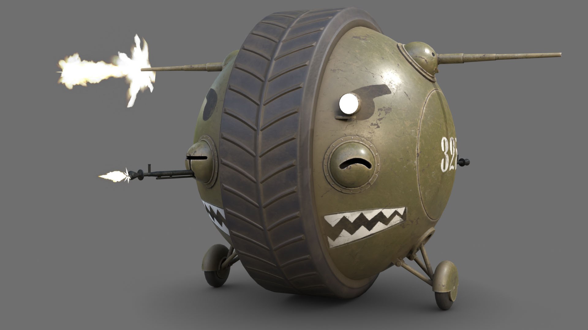 3D Model Soviet Ball Tank Sharotank - TurboSquid 1964012