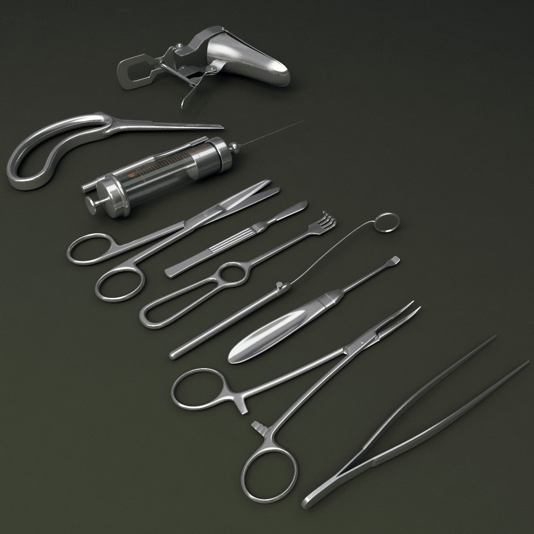 medical instruments 3d model