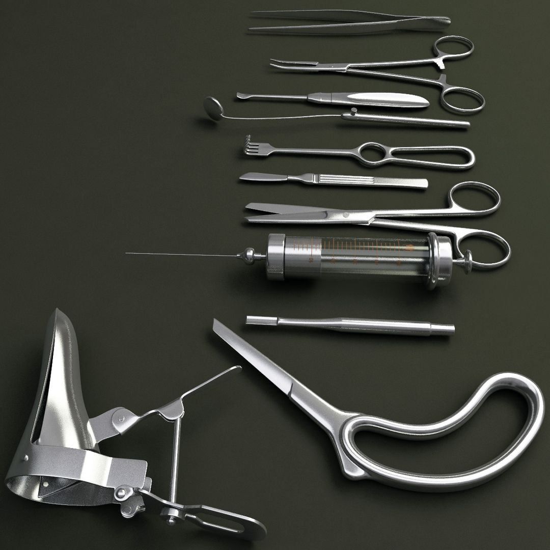 medical instruments 3d model