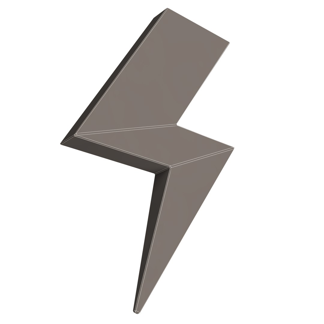 Thunder Symbol 3D Model - TurboSquid 1850757