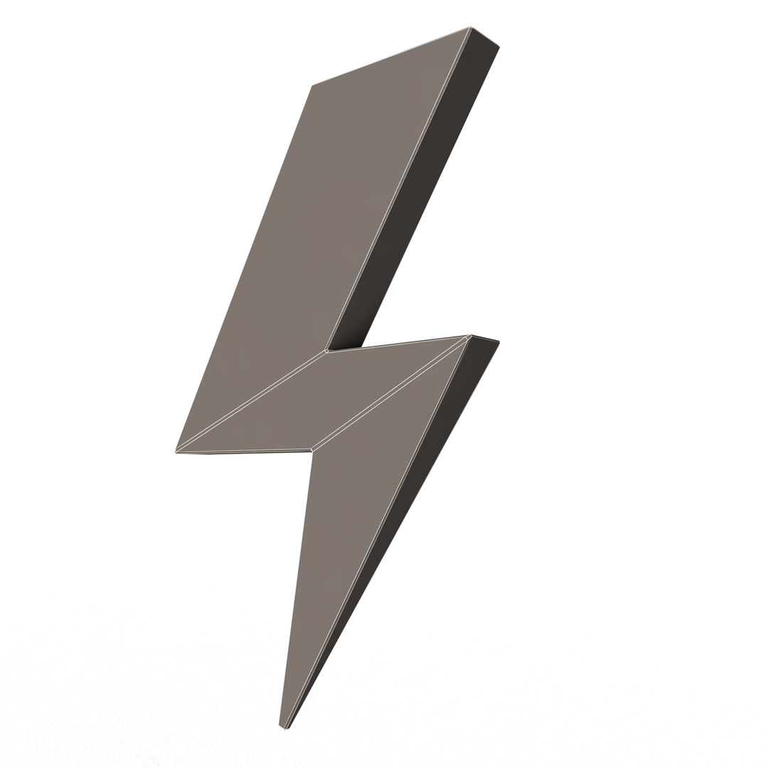 Thunder Symbol 3D Model - TurboSquid 1850757