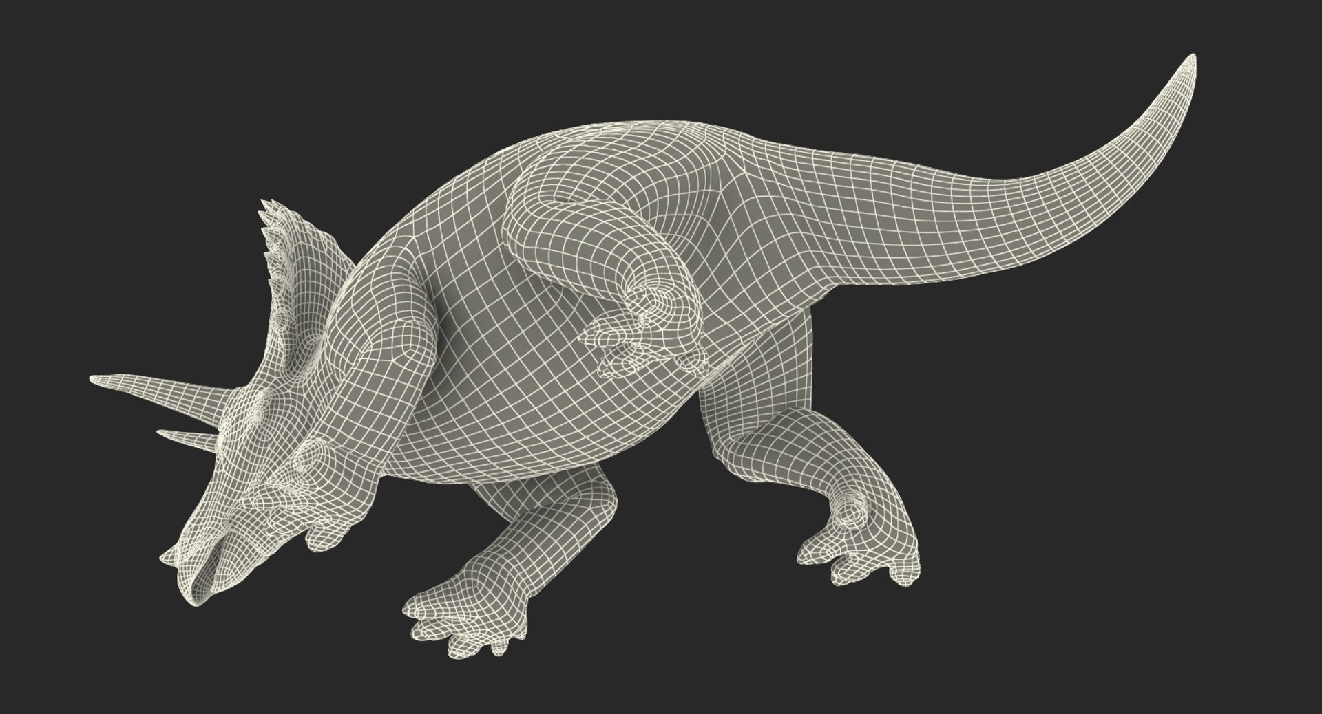 3d Max Triceratops Walking Pose