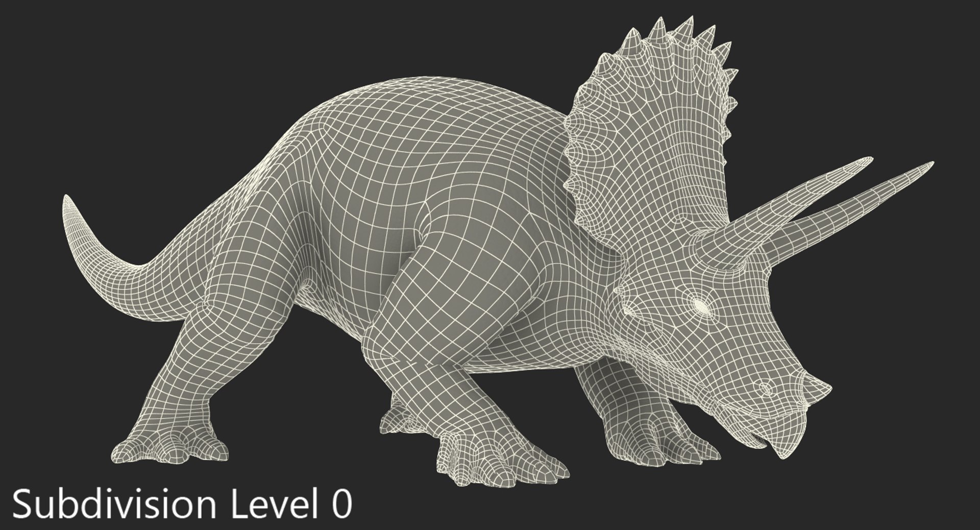 3d Max Triceratops Walking Pose