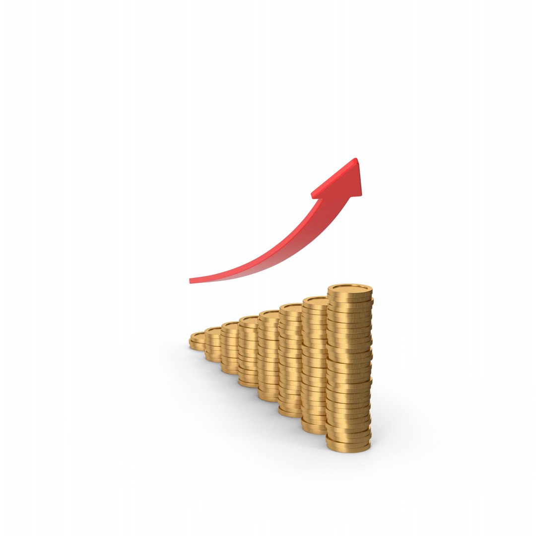 3D Gold Coins Graph Model - TurboSquid 2228191