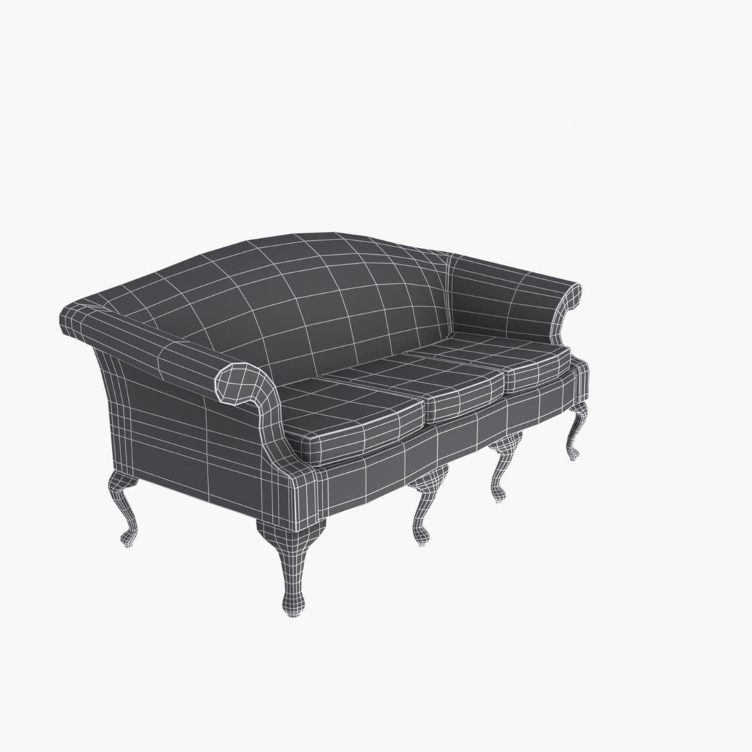 3d Model Of Regency Sofa