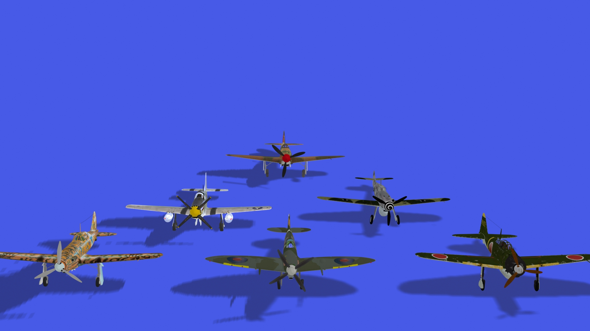 Collection 6 Great Fighters WWII Model - TurboSquid 1755552