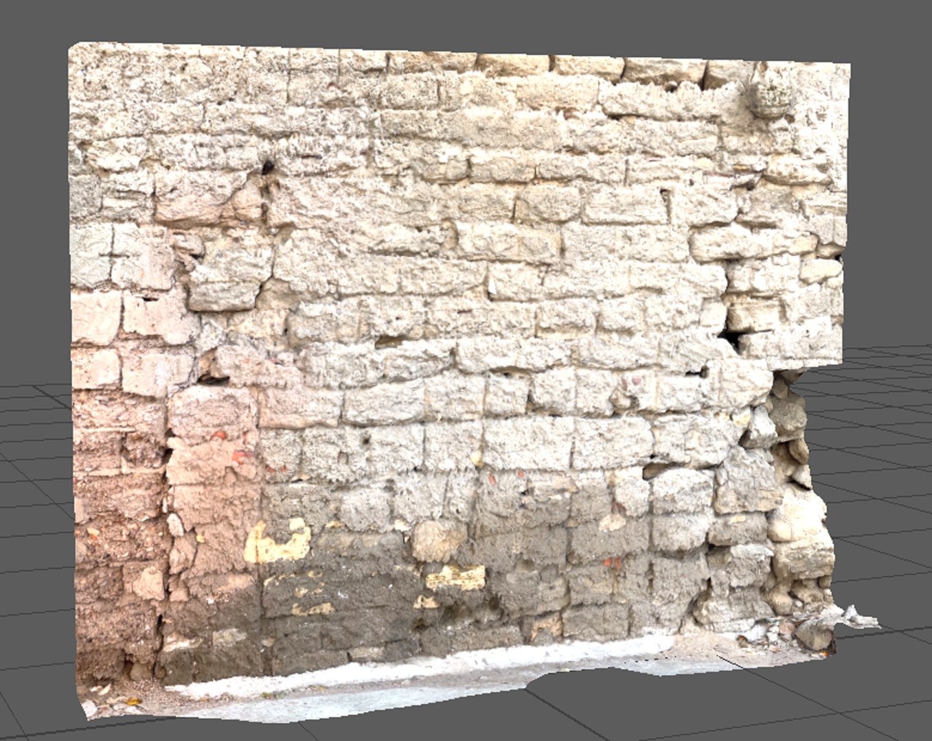Ancient Broken Wall Of Fort Model - TurboSquid 1877630