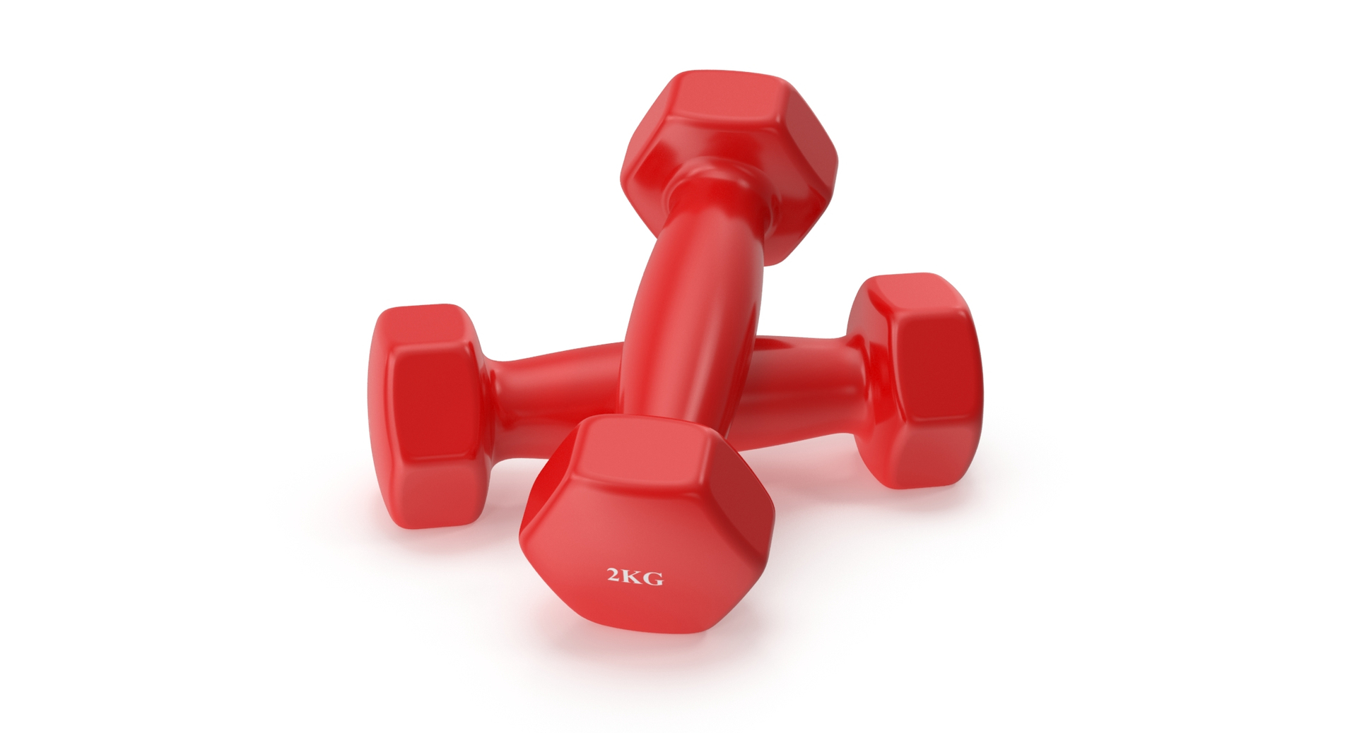 Red Dumbbells 3D - TurboSquid 1975859
