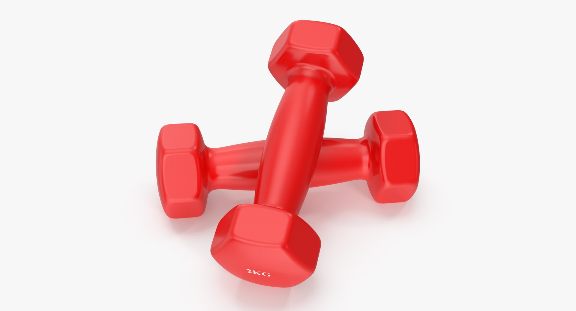Red Dumbbells 3D - TurboSquid 1975859