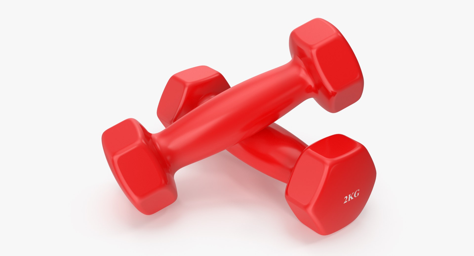 Red Dumbbells 3D - TurboSquid 1975859