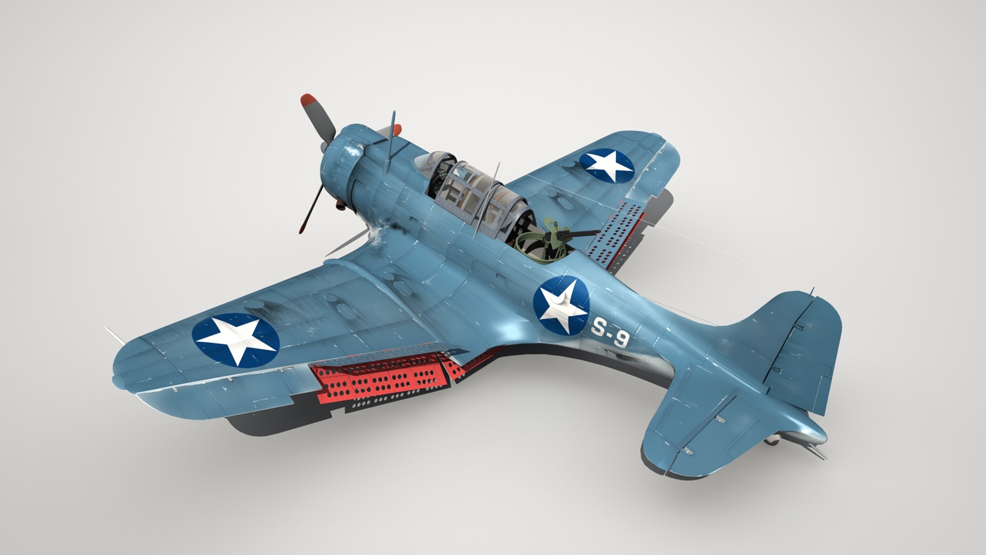 Douglas SBD Dauntless Dive Bomber 3D Model - TurboSquid 1714645