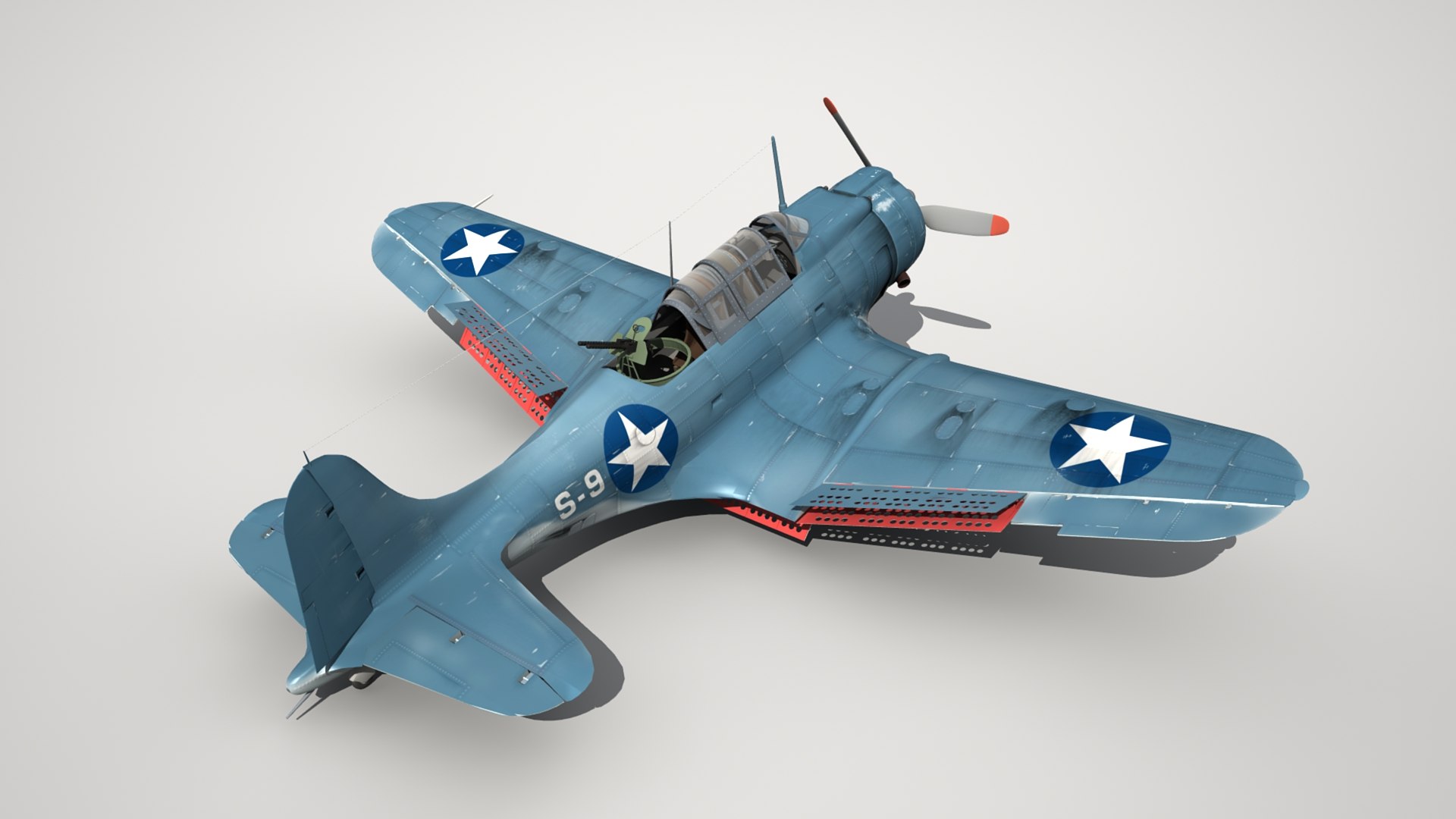 Douglas SBD Dauntless Dive Bomber 3D Model - TurboSquid 1714645
