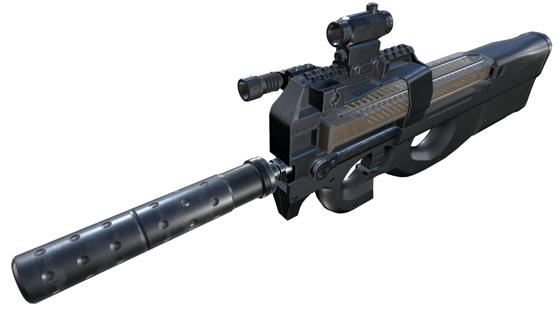 Fn weapon 3D model - TurboSquid 1518502